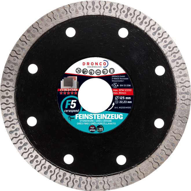 ΔΙΣΚΟΙ ΔΟΜΙΚΩΝ ΥΛΙΚΩΝ: ΔΙΣΚΟΣ DRONCO F5 CERA SPEED Φ115